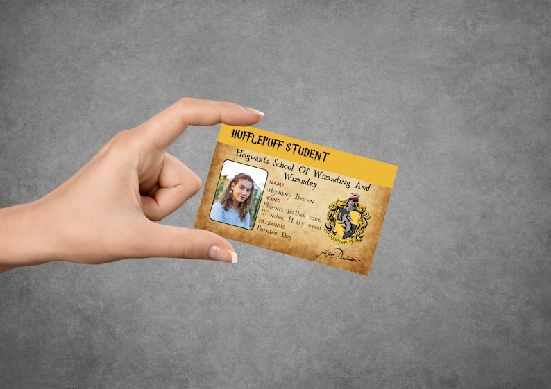 Editable School of Wizarding and Wizardry ID Badges Template, Printable ...