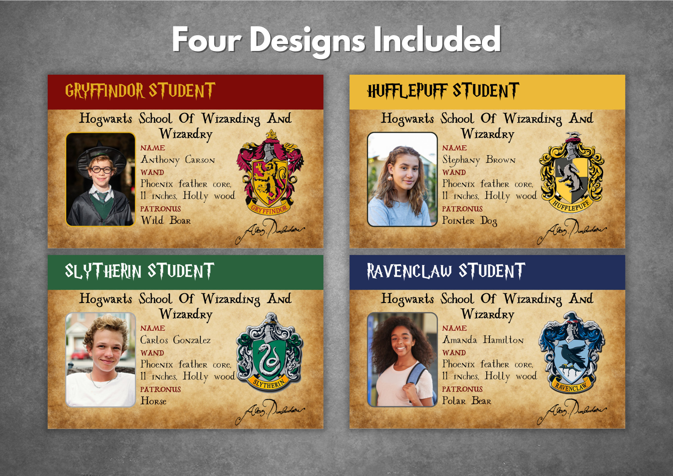 Editable School of Wizarding and Wizardry ID Badges Template, Printable Harry Wizard ID Card ...