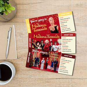 Madame Tussauds Museum Surprise Ticket Template, Printable Madame ...