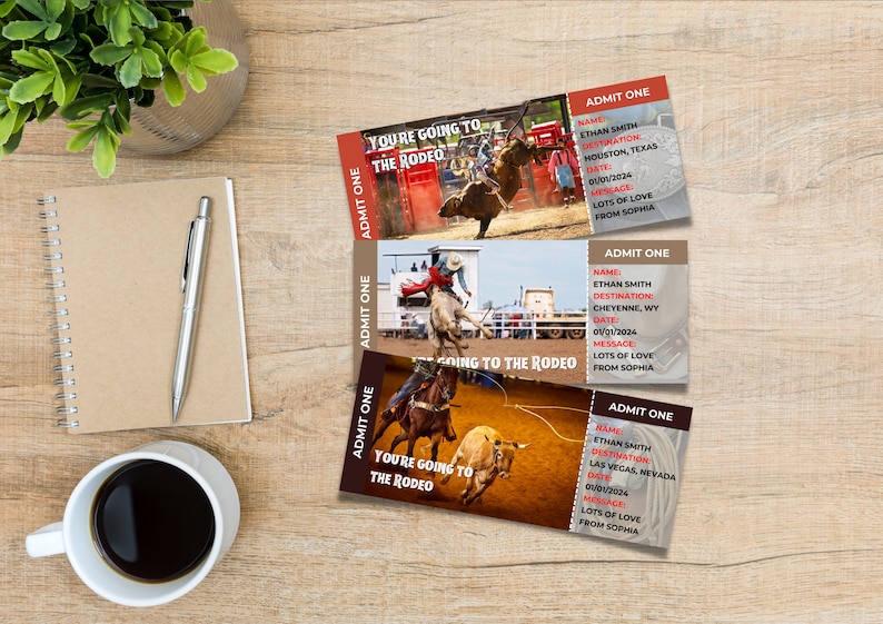 Editable Rodeo Ticket Template, Printable Rodeo Voucher Invitation ...