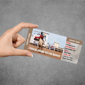 Editable Rodeo Ticket Template, Printable Rodeo Voucher Invitation ...