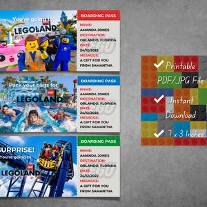 Editable Legoland Florida Surprise Ticket Template, Printable Legoland ...