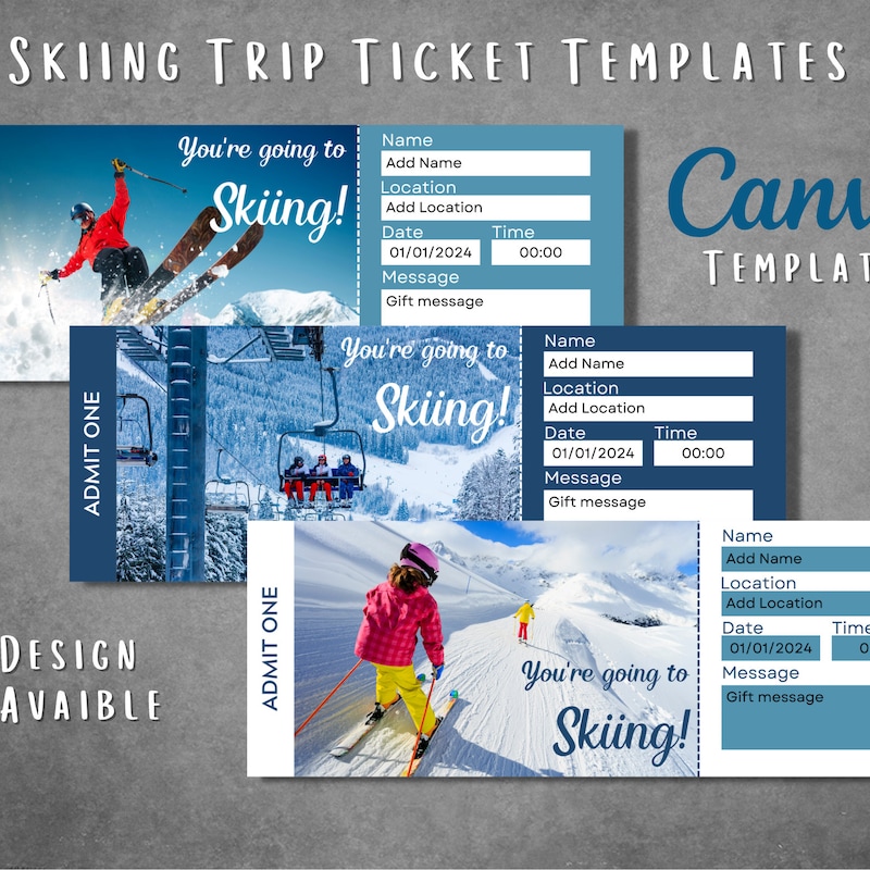 Ski Trip Templates - Etsy UK