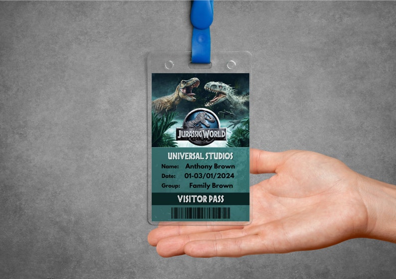 Editable Jurassic World ID Badges Template, Printable Jurassic World ...