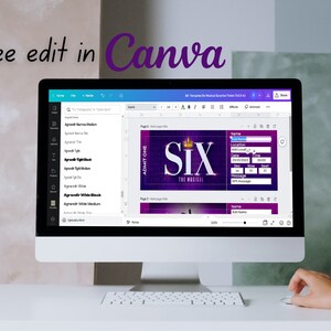 Editable Six Broadway Surprise Ticket Template, Printable Six Musical ...