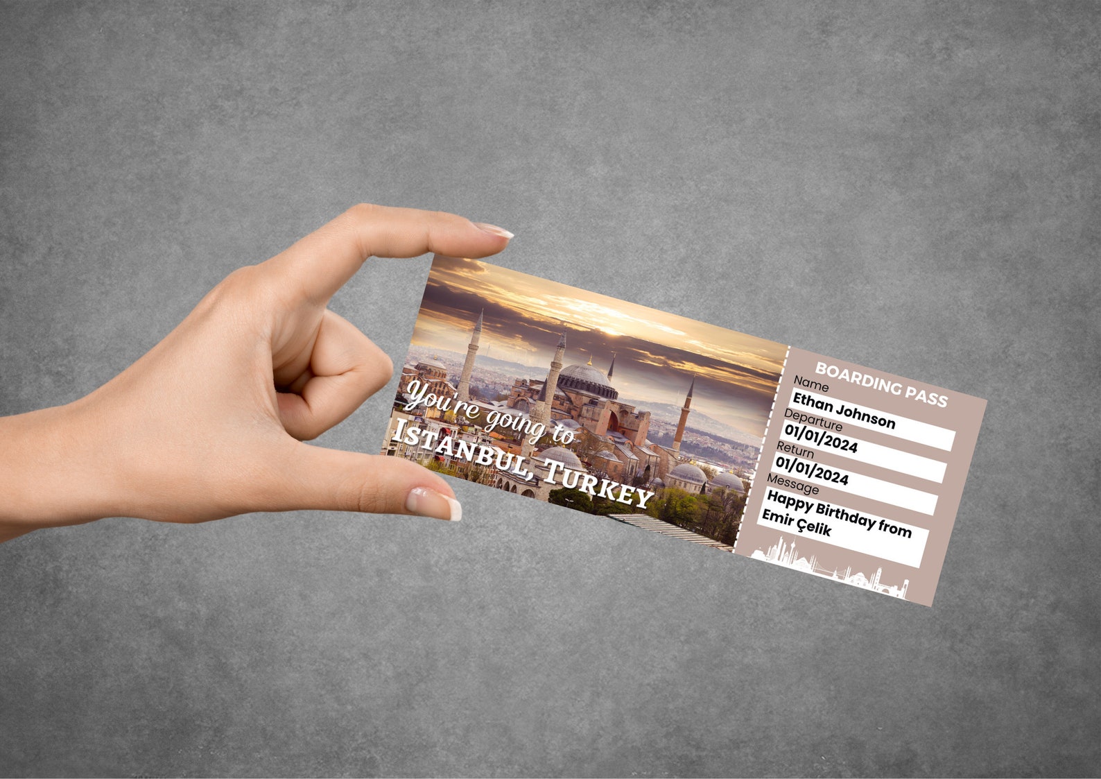 Editable Turkey Boarding Pass Template, Printable Turkey Surprise Gift ...