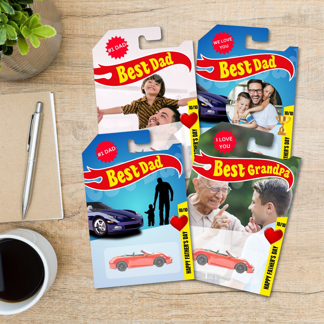 Editable Father's Day Toy Car Packaging Template, Printable Blister Car ...