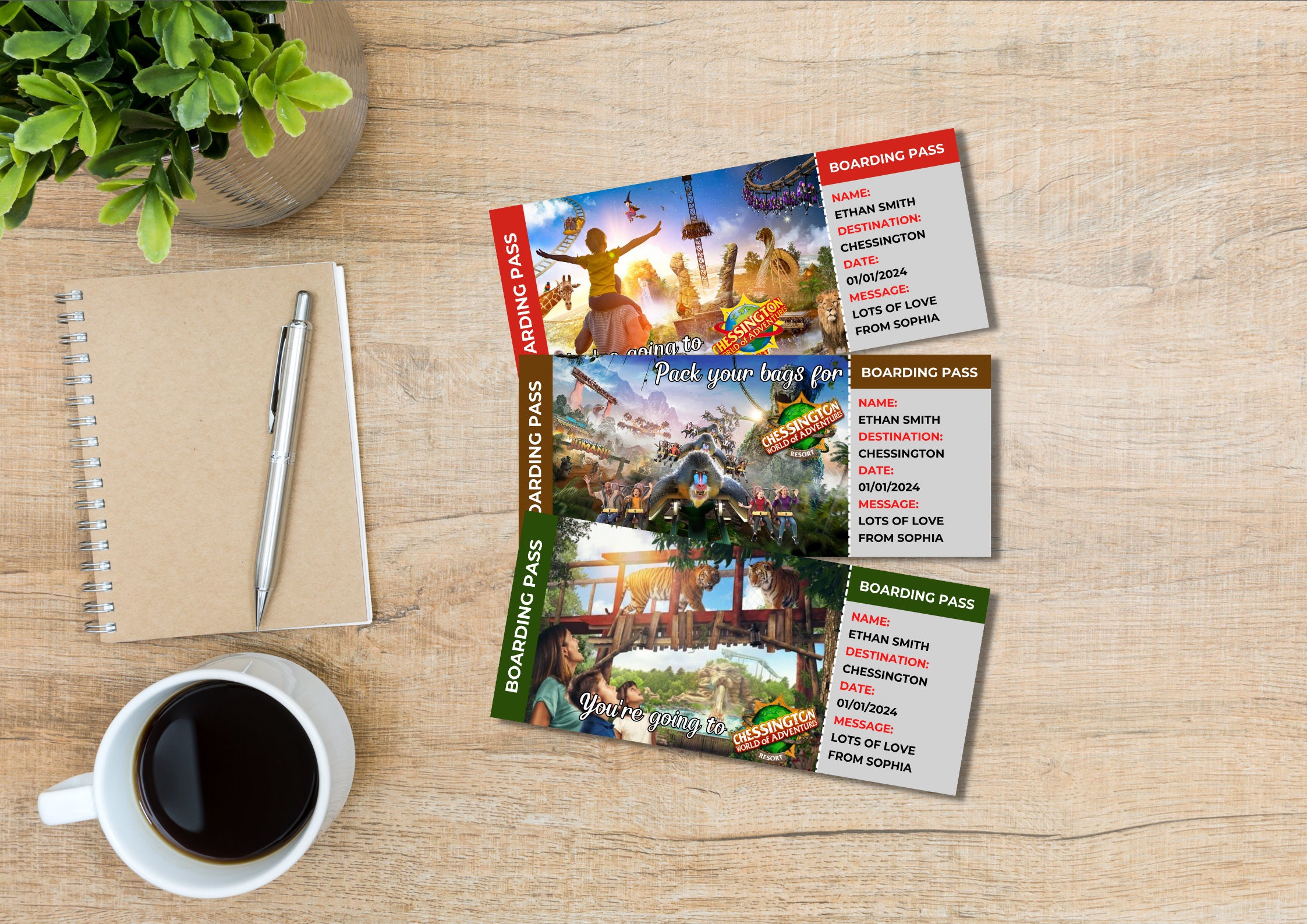 Editable Chessington Surprise Ticket Template, Printable Chessington ...