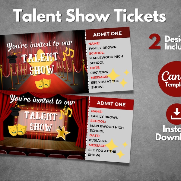 Talent Show Invitation - Etsy
