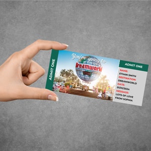 Editable Dreamworld Surprise Ticket Template, Printable Dreamworld ...