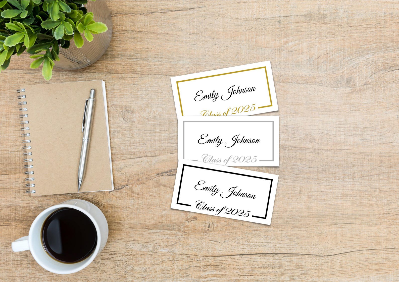 Editable Graduation Name Card Template, Printable Class 2025 Graduation ...