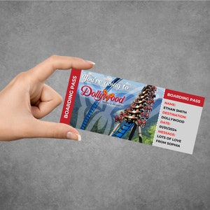 Editable Dollywood Surprise Ticket Template, Printable Dollywood ...