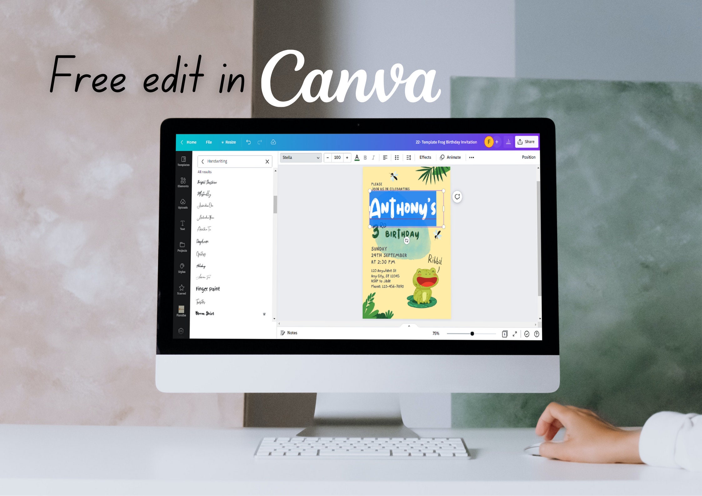 Printable Frog Birthday Invitation Template, Froggy Kids Birthday Party ...