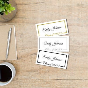 Editable Graduation Name Card Template, Printable Class 2023 Graduation ...