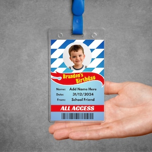 Editable Toy Car Race ID Badge Template, Printable Cars Birthday ID VIP ...