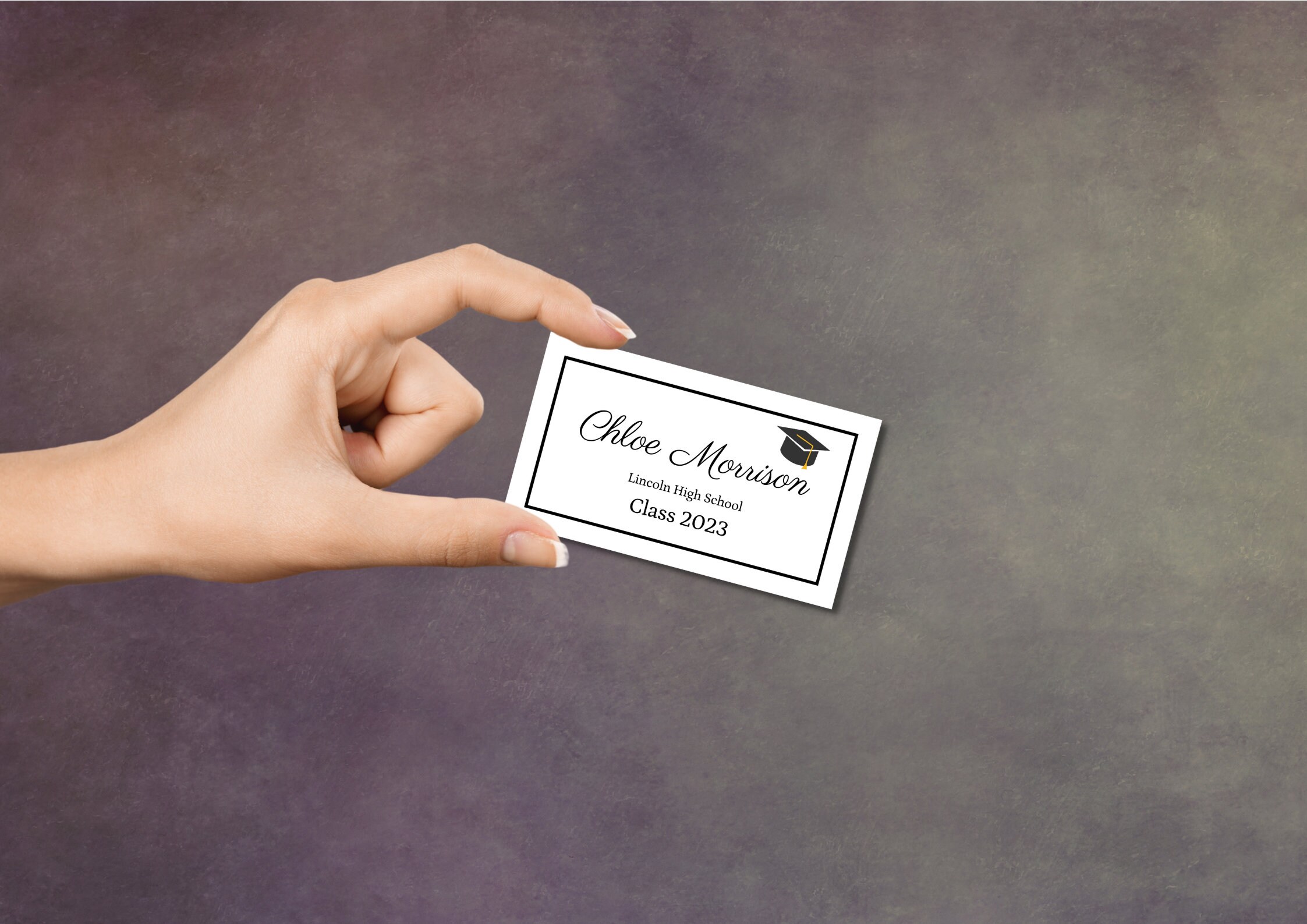 Editable Graduation Name Card Template, Printable Class 2023 Graduation ...