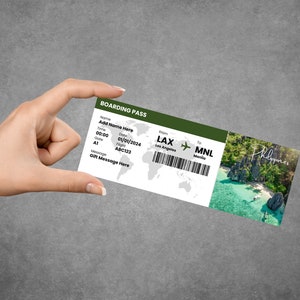 Editable Philippines Boarding Pass Template, Canva Printable Tickets ...