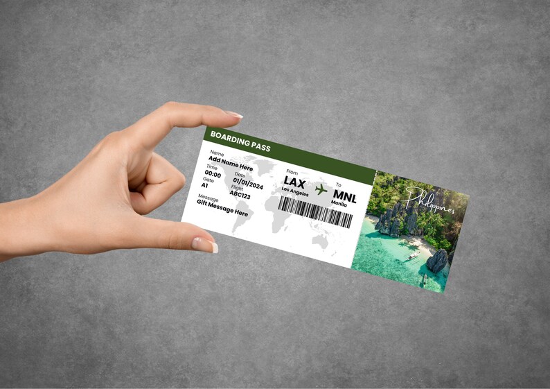 Editable Philippines Boarding Pass Template, Canva Printable Tickets ...