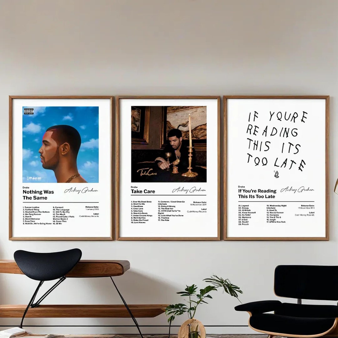 Drake 3 Album Cover Posters nothing Was the Same, Take Care, If You're ...