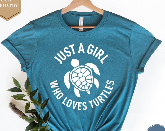 Just a Girl Who Loves Turtles Png Sublimation Design Download, Hand ...