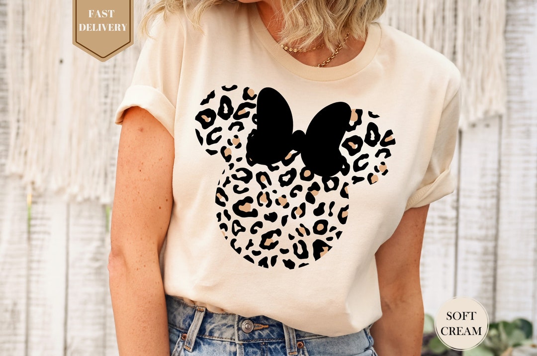 Leopard Print Minnie Mouse Shirt, Cute Disney Mom Shirt, Leopard Minnie ...