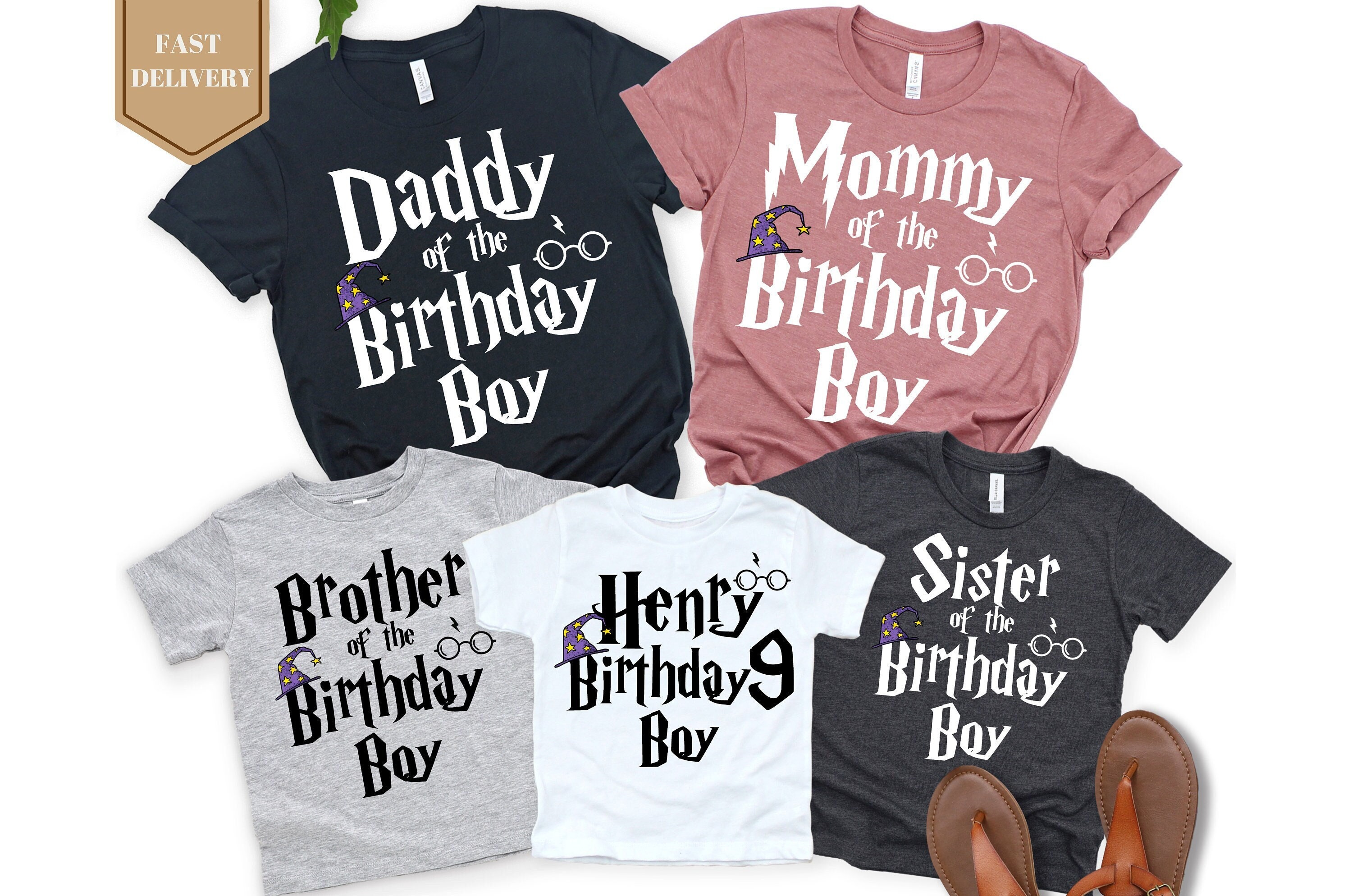 Personalized Wizard Birthday Shirts, Custom Wizard Birthday Squad ...
