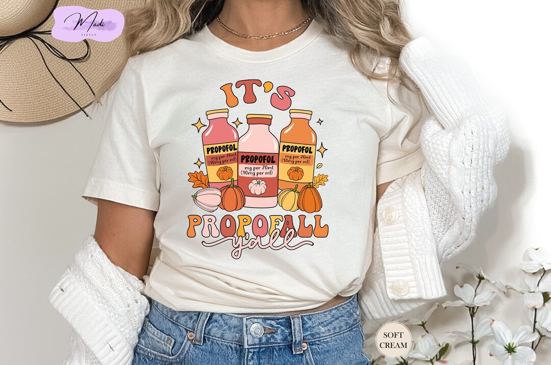 It's Propofall Y'all Thanksgiving Shirt, Thankful ER Nurse Shirt, ICU ...