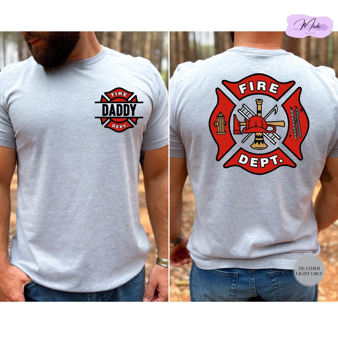 Custom Name Firefighter Shirt, Fireman T-shirt, Fire Department Family ...