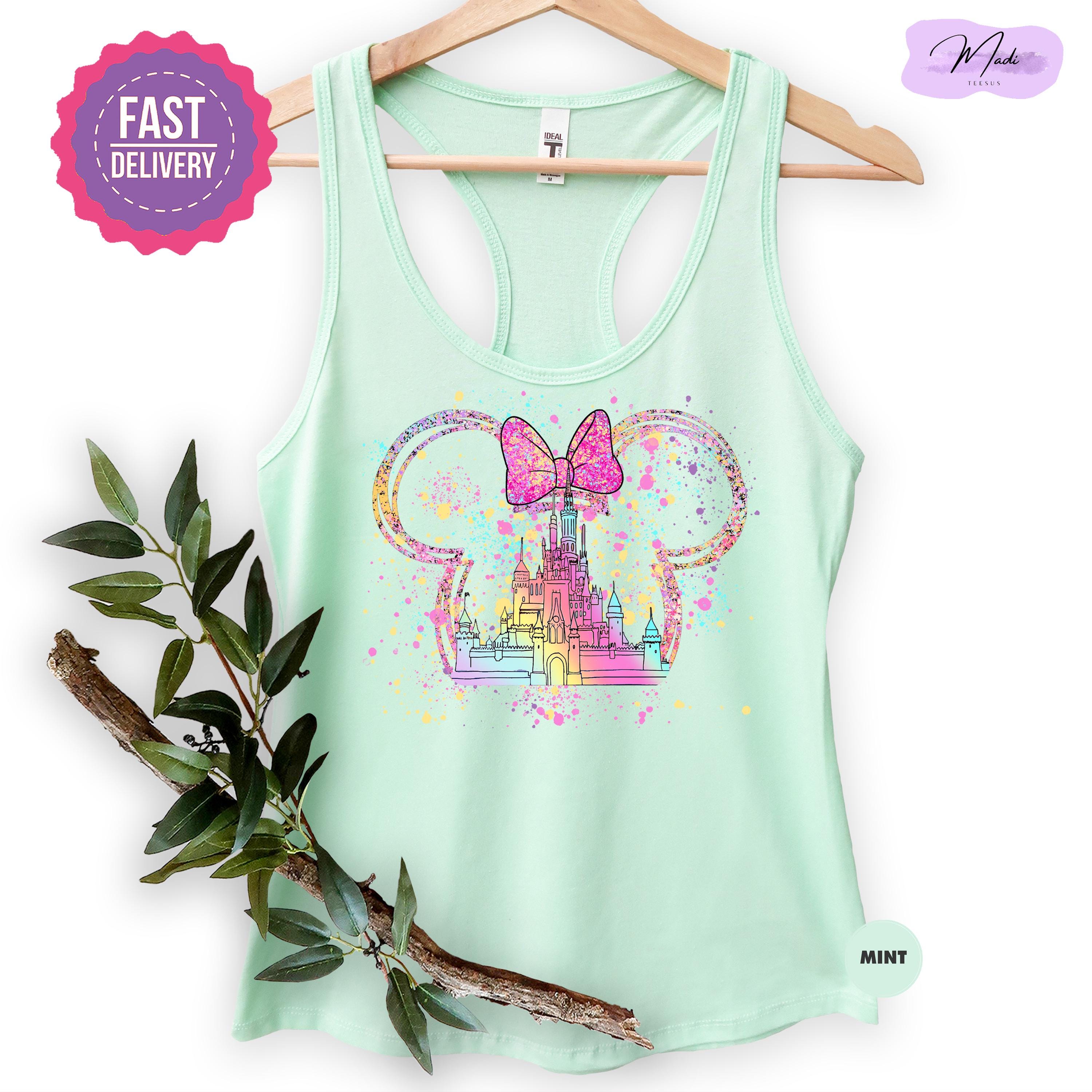 Disney Watercolor Tank Top, Disney Minnie Ears Tank Top, Disney ...