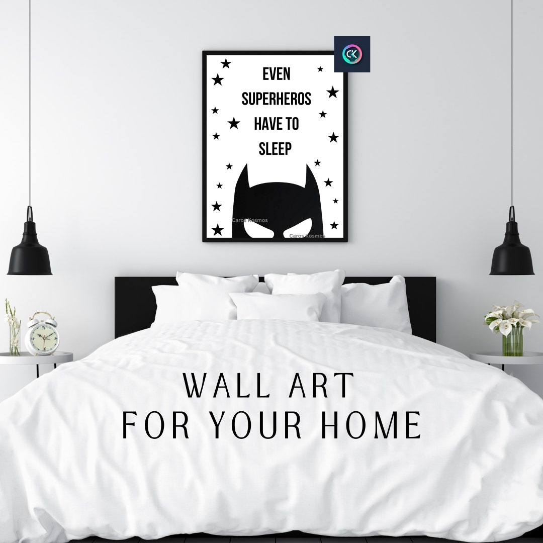 Superhero Sleep Time: Inspiring Kids' Room Art - Etsy