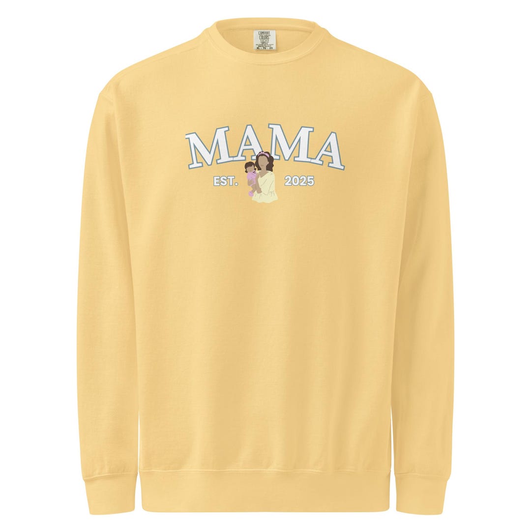 Mama Established 2025 Crewneck Sweatshirt | First Time Mom, Mama ...
