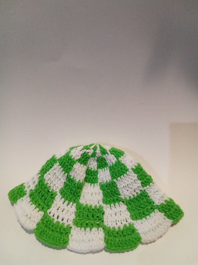 Crochet Checkerboard Bucket Hat - Etsy