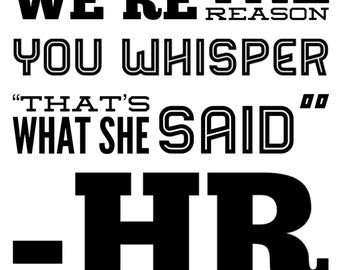 HR Manager Office Decor Office Wall Art Human Resources Witty Funny ...