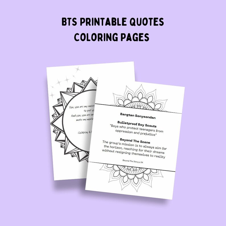 BTS Printable Quotes on Coloring Pages | Bangtan Coloring Pages | OT7 ...