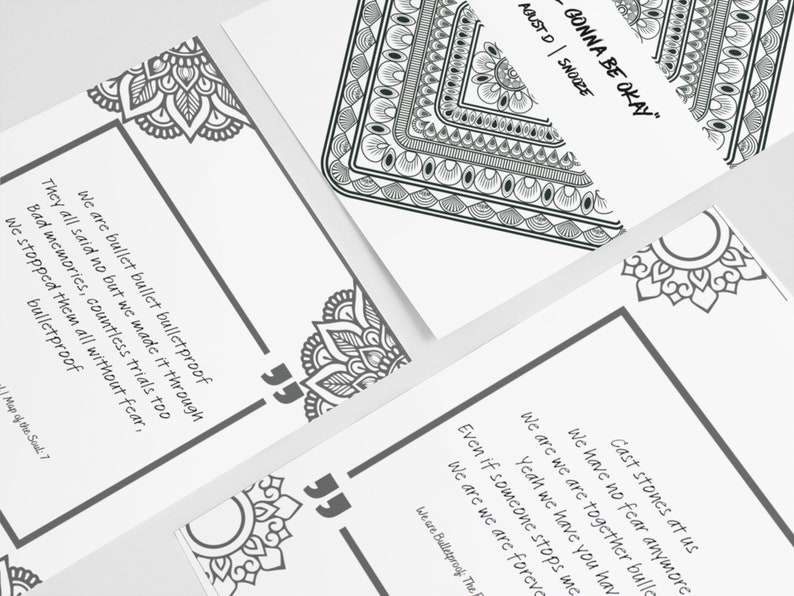 BTS Printable Quotes on Coloring Pages | Bangtan Coloring Pages | OT7 ...