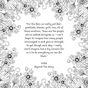 BTS Printable Quotes From Beyond the Story Coloring Pages | Bangtan ...