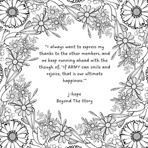 BTS Printable Quotes From Beyond the Story Coloring Pages | Bangtan ...