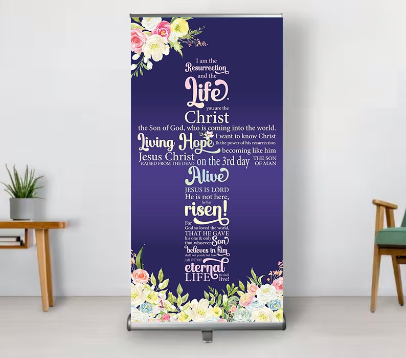 Easter, Banner, Poster, Cross, Christian, Religious, Jesus, Flowers ...