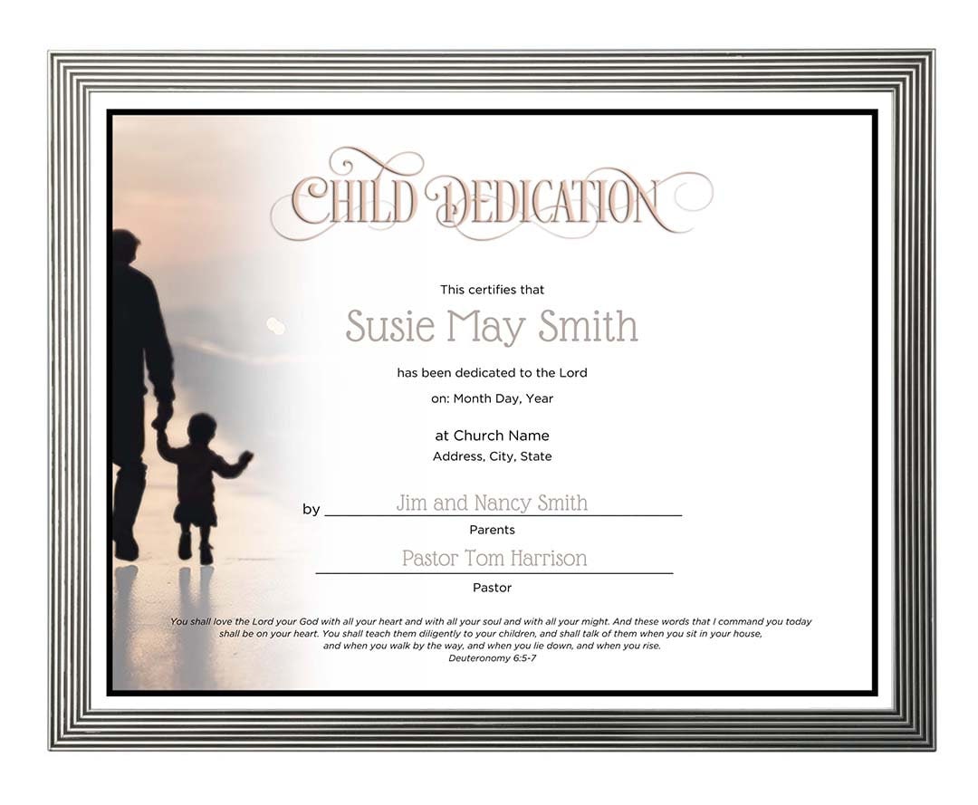 Baby / Child Dedication Certificate Template, Instant Download, 100% ...