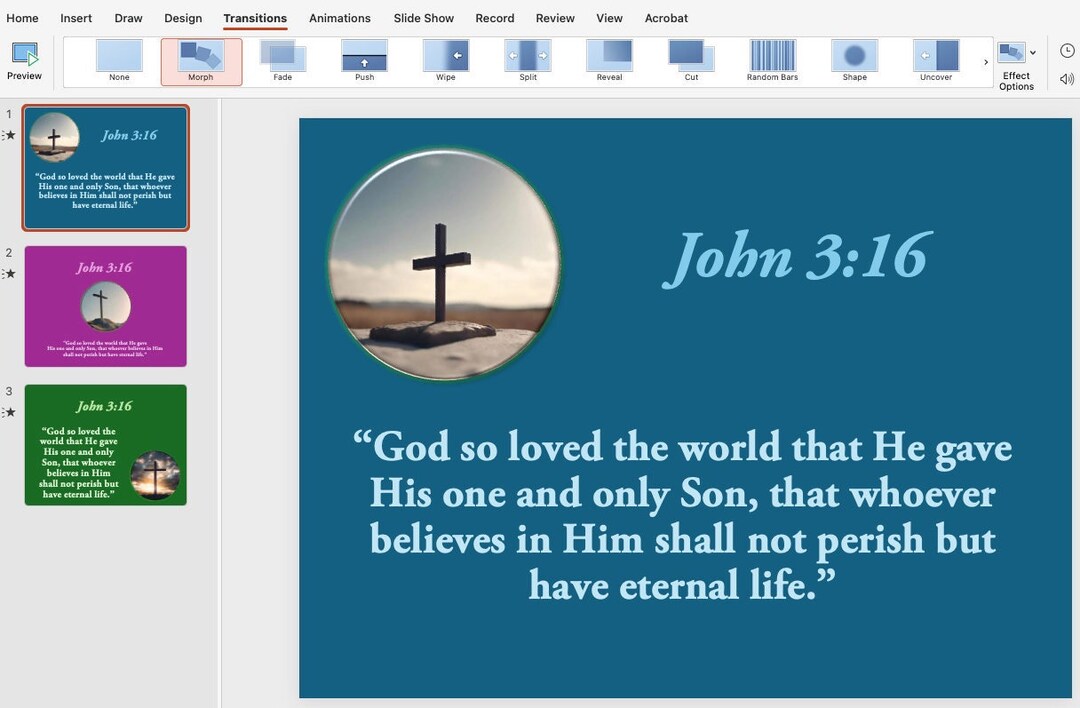 Animated John 3:16 Powerpoint Template, Instant Download, Editable in ...