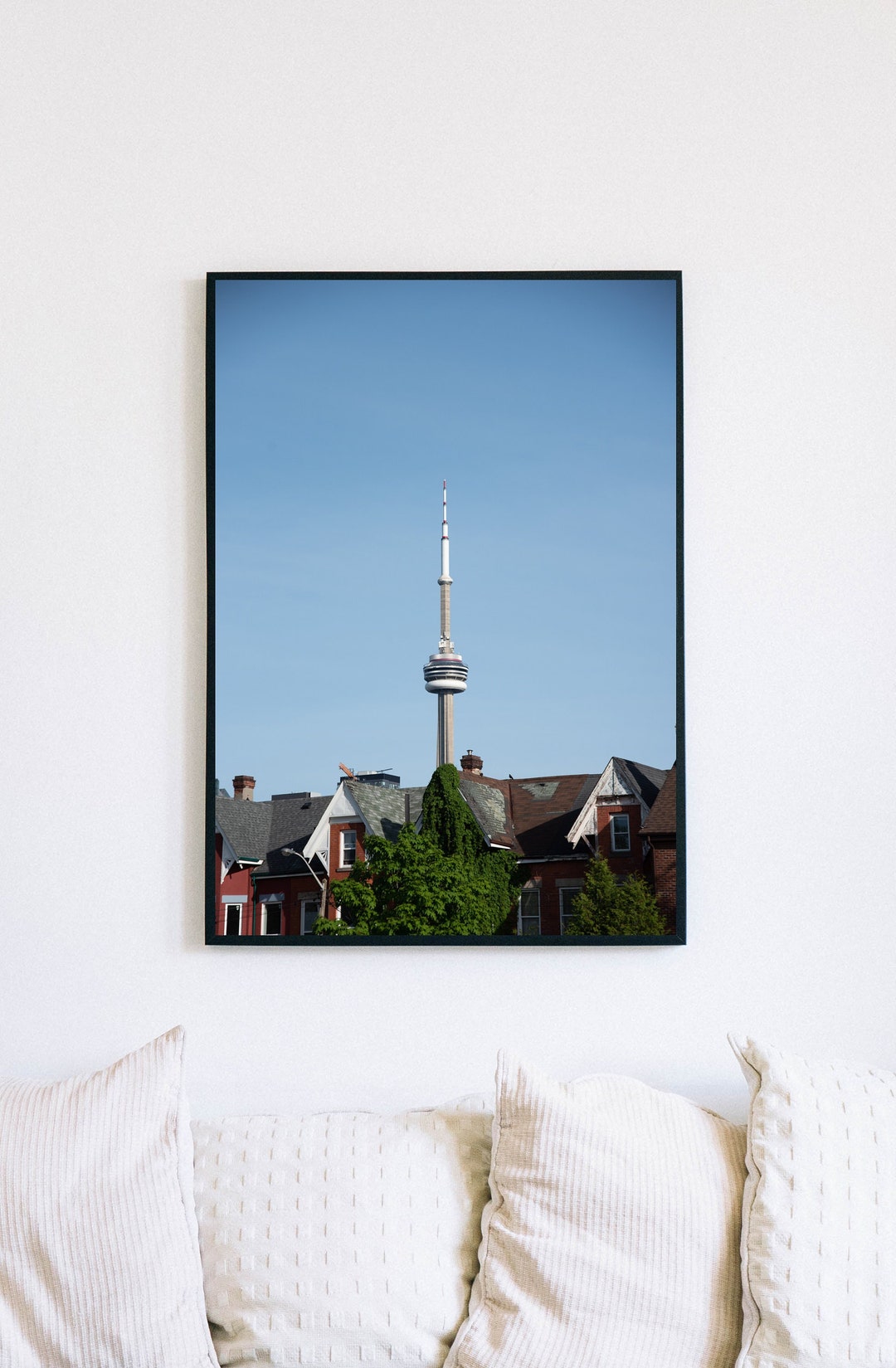 Digital Poster, CN Tower in Canada Skyline - Modern Wall Art Print ...