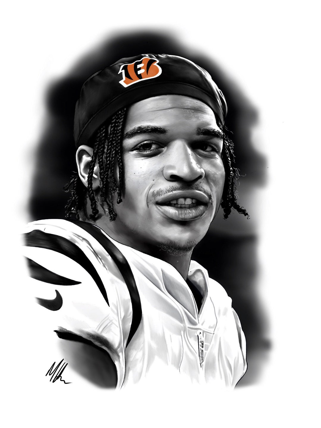 Jamarr Chase 11x14 Drawing Print. - Etsy