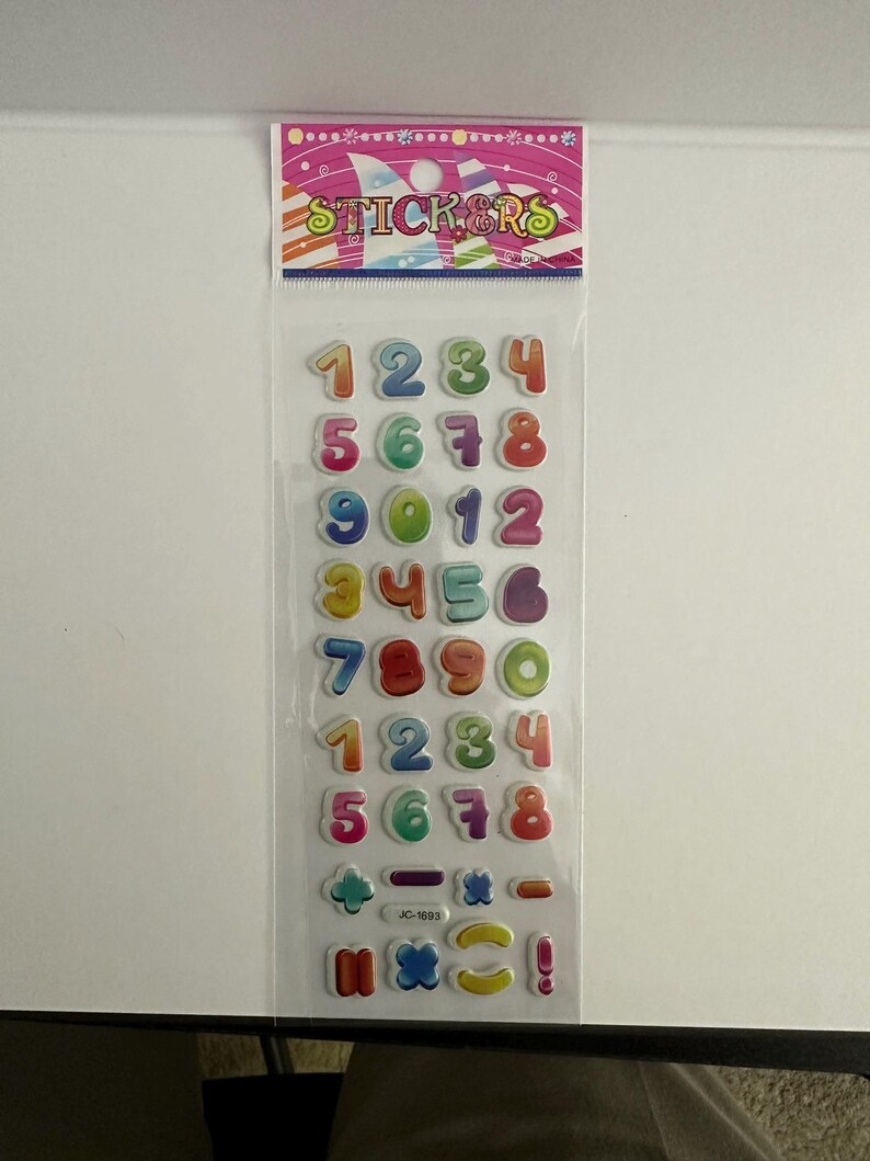 Math Number & Symbol Stickers – Fun for Young Mathematicians! - Etsy