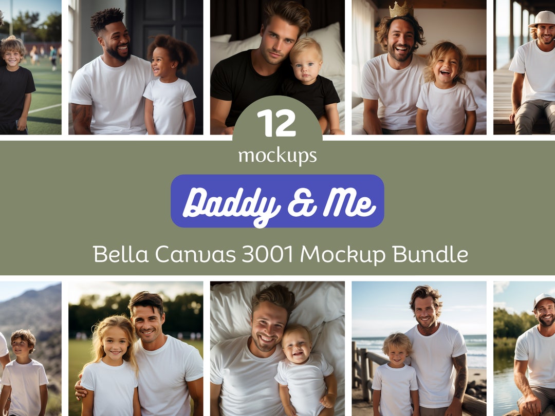 12 Daddy and Me Fathers Day Mockup Bundle, Dad and Baby, Dad and Girl, Daddy Girl, Digital ...