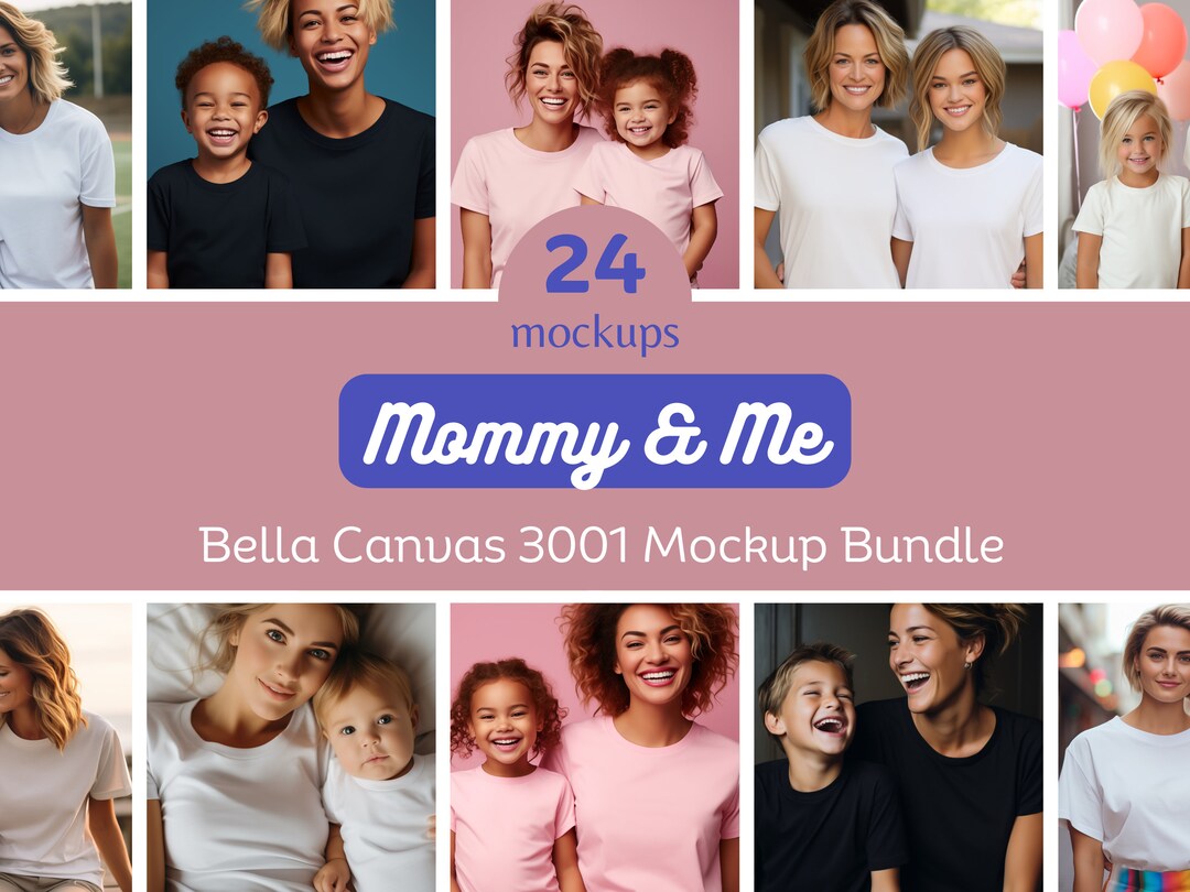 24 Mommy and Me Mockup Bundle, Mom and Mini Mockup, Mother's Day Mockup ...