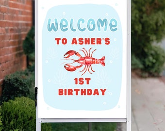Pinch Me I'm One Birthday Welcome Sign, Ofishally One Birthday Theme ...
