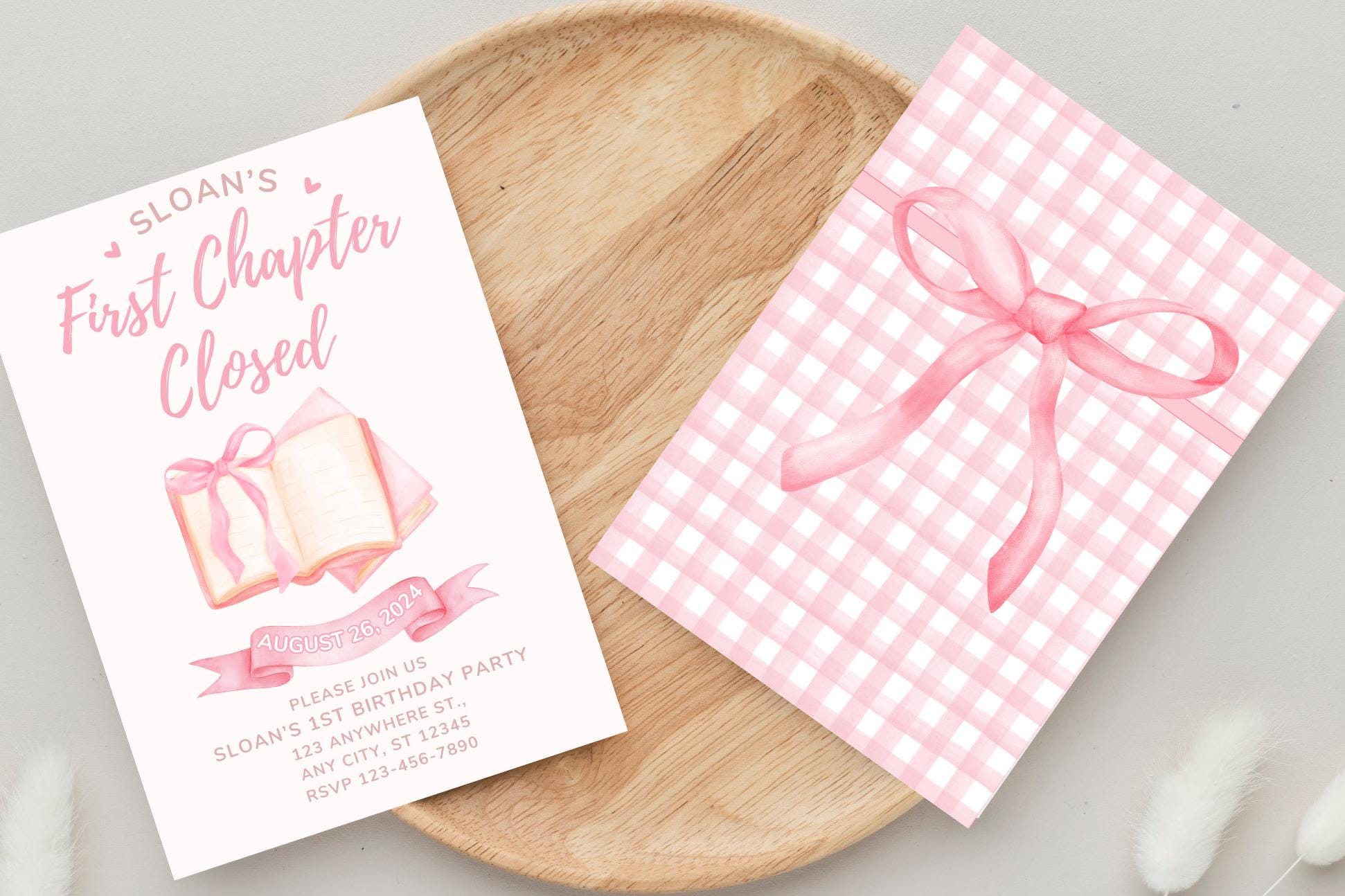 First Chapter Closed Birthday Invitation, Storybook Invite, Book Themed ...