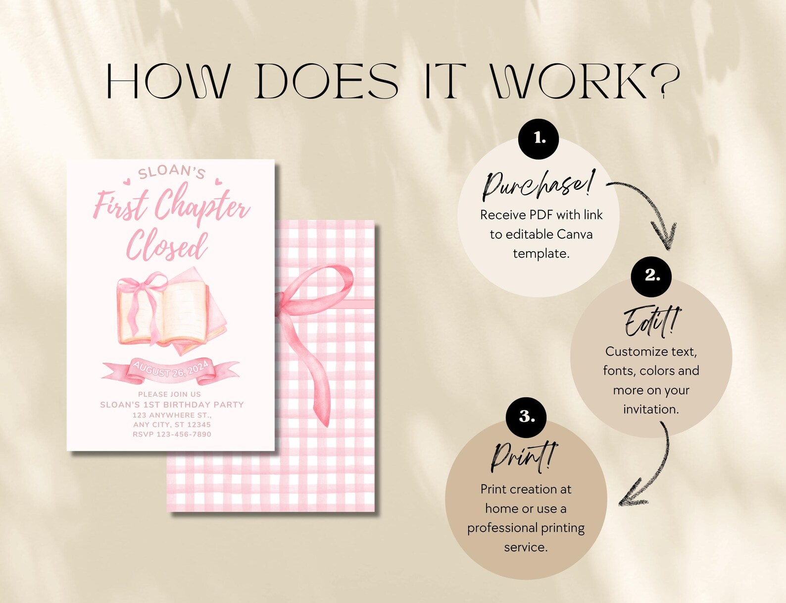 First Chapter Closed Birthday Invitation, Storybook Invite, Book Themed ...