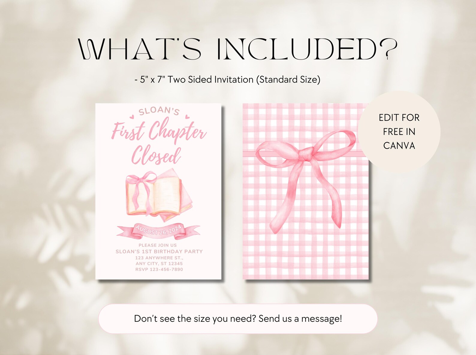First Chapter Closed Birthday Invitation, Storybook Invite, Book Themed ...