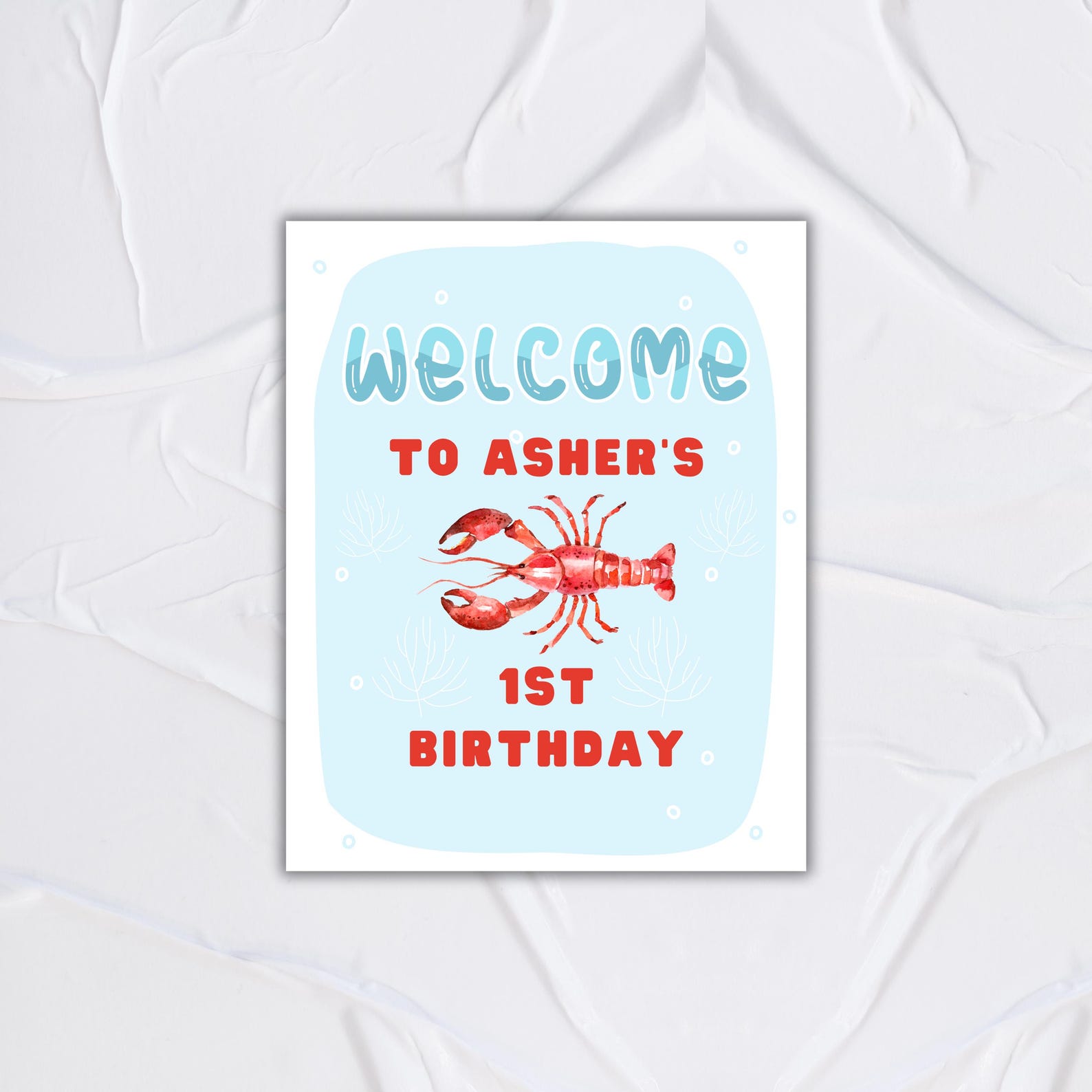 Pinch Me I'm One Birthday Welcome Sign, Ofishally One Birthday Theme ...